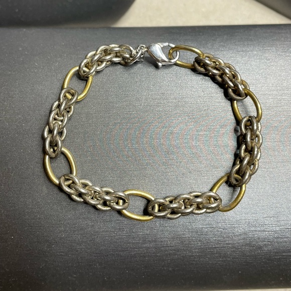 Monet | Jewelry | Monet Gold Silver Tone Multi Link Chain Bracelet Size ...